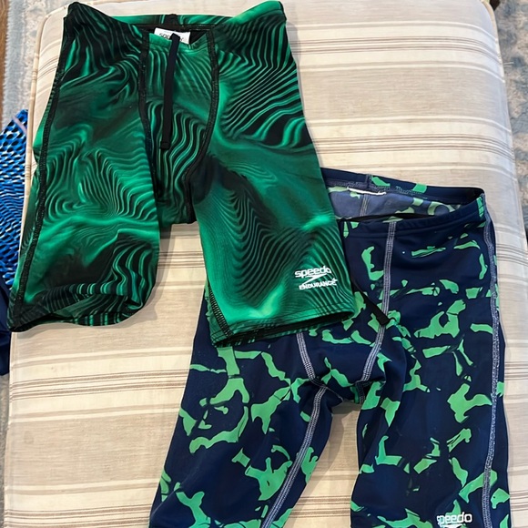 Speedo | Swim | 2 Speedo Endurance Suits Size 24 Blues Black Green ...